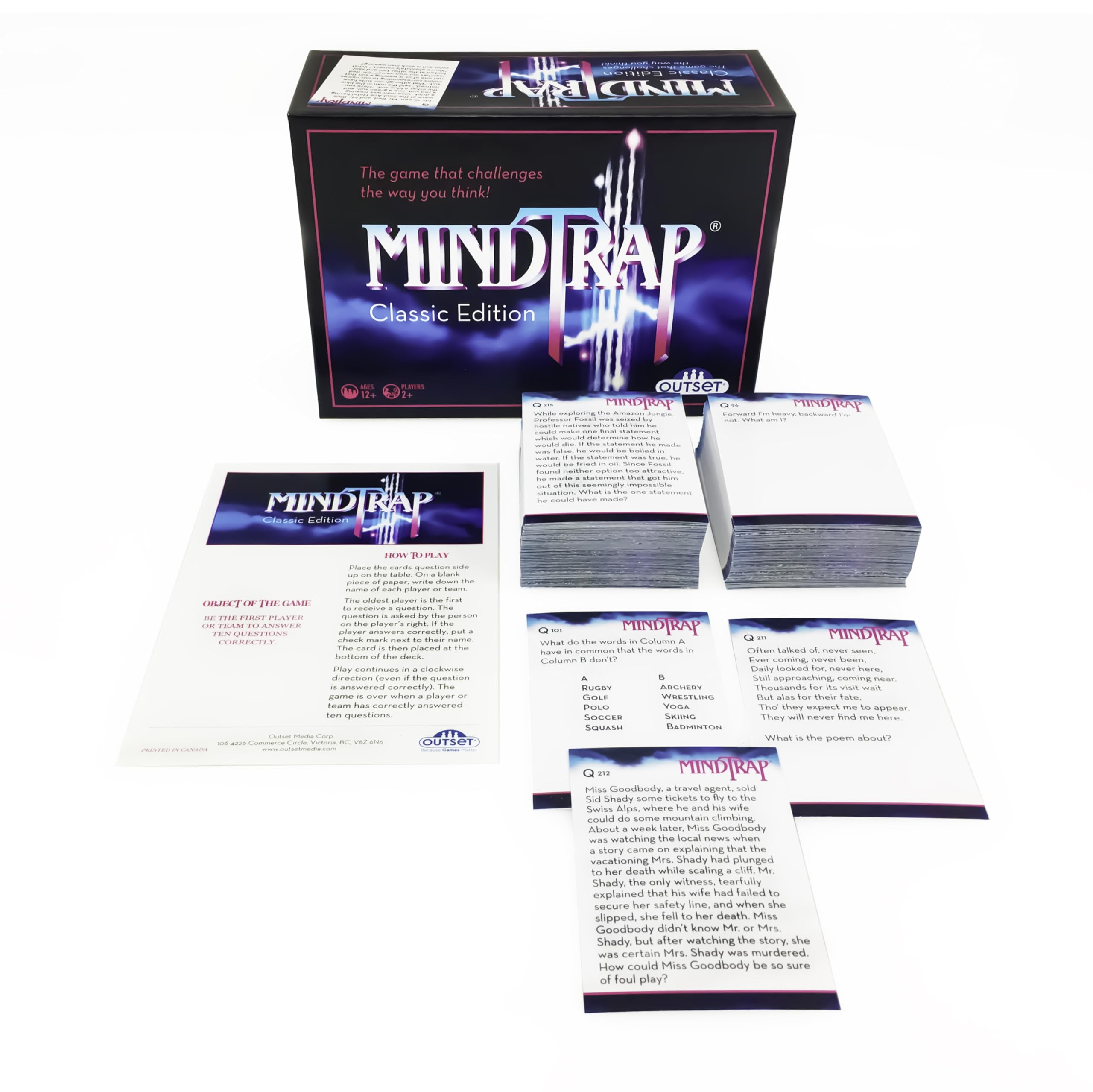 Outset Media Mindtrap Classic SSF20 Edition Game of Puzzles, Mysteries ...