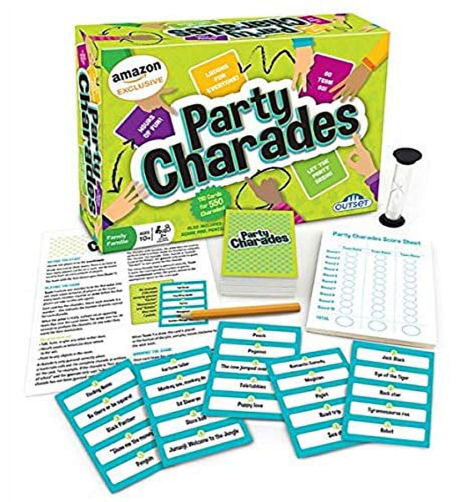 Outset Media Party Charades Game, 550 Charades, Family Fun for Ages 10 ...