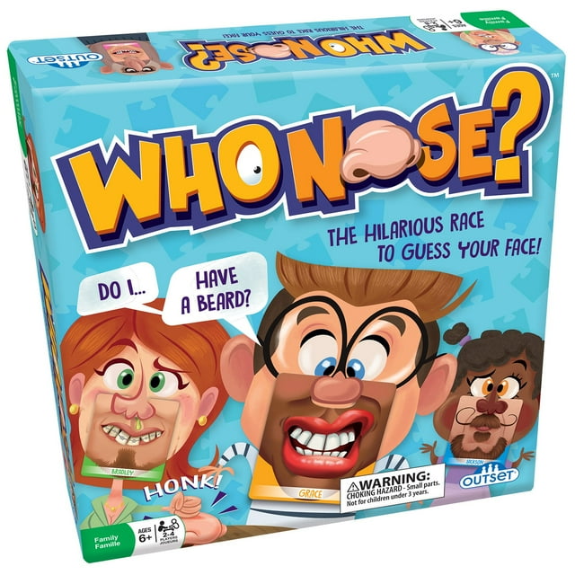 Outset Media Who Nose?: the Hilarious Race to Guess Your Face Game ...
