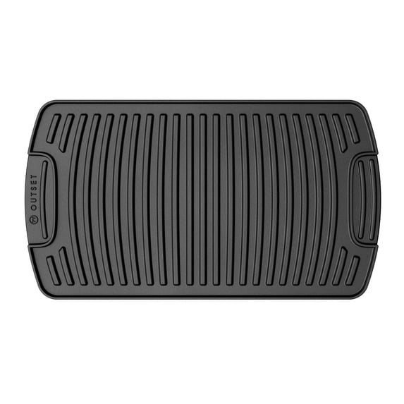 Outset Grill Pan, Reversible Cast Iron Griddle, 18” x 10” x 0.75 ...