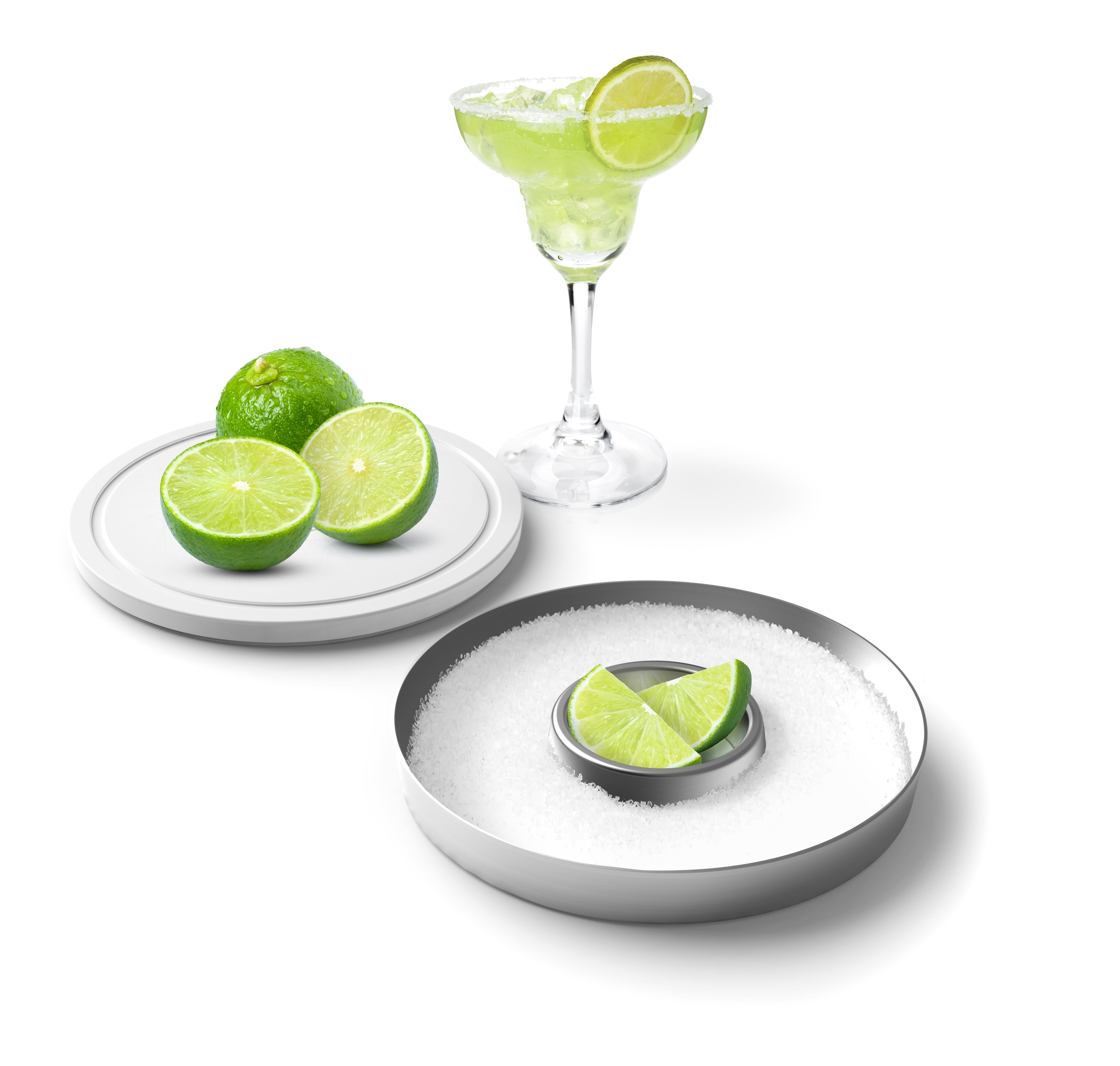 Outset Stainless Steel 3-in-1 Cocktail Rimmer, Drink Garnish Bar Gadget ...