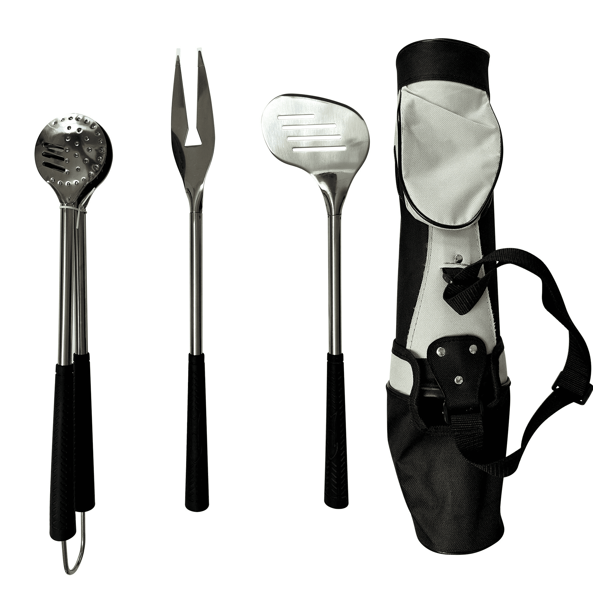 Outset Stainless Steel Golf Club Grill Tool Set, Includes Tool Golf Bag ...