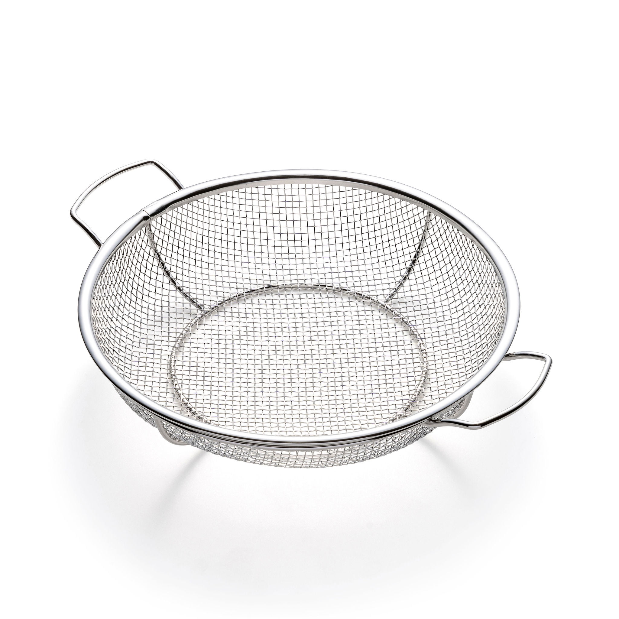 Outset Stainless Steel Shallow Mesh Grill Basket With Handles, 12" x 15 ...