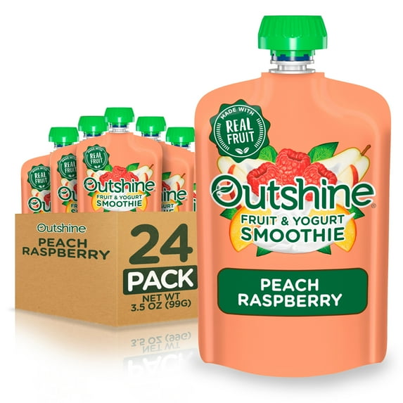 Outshine Fruit and Yogurt On the Go Smoothie Snacks, Peach Raspberry, 3 ...