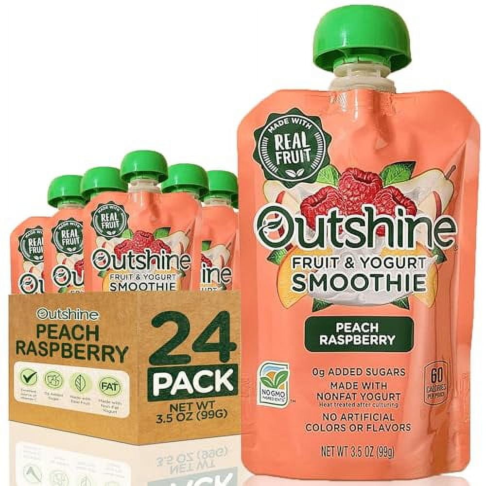 Outshine Fruit & Yogurt Smoothie Peach Raspberry, 24-Pack of 3.5oz ...