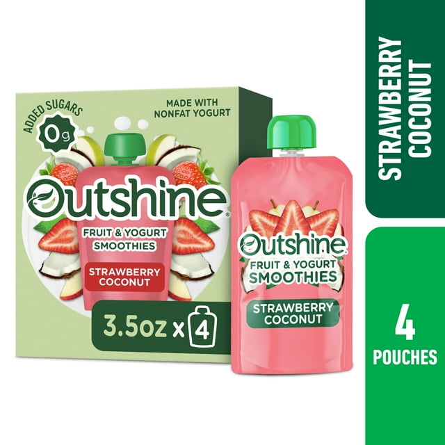 Outshine Fruit And Yogurt On The Go Smoothie Snacks Strawberry Coconut