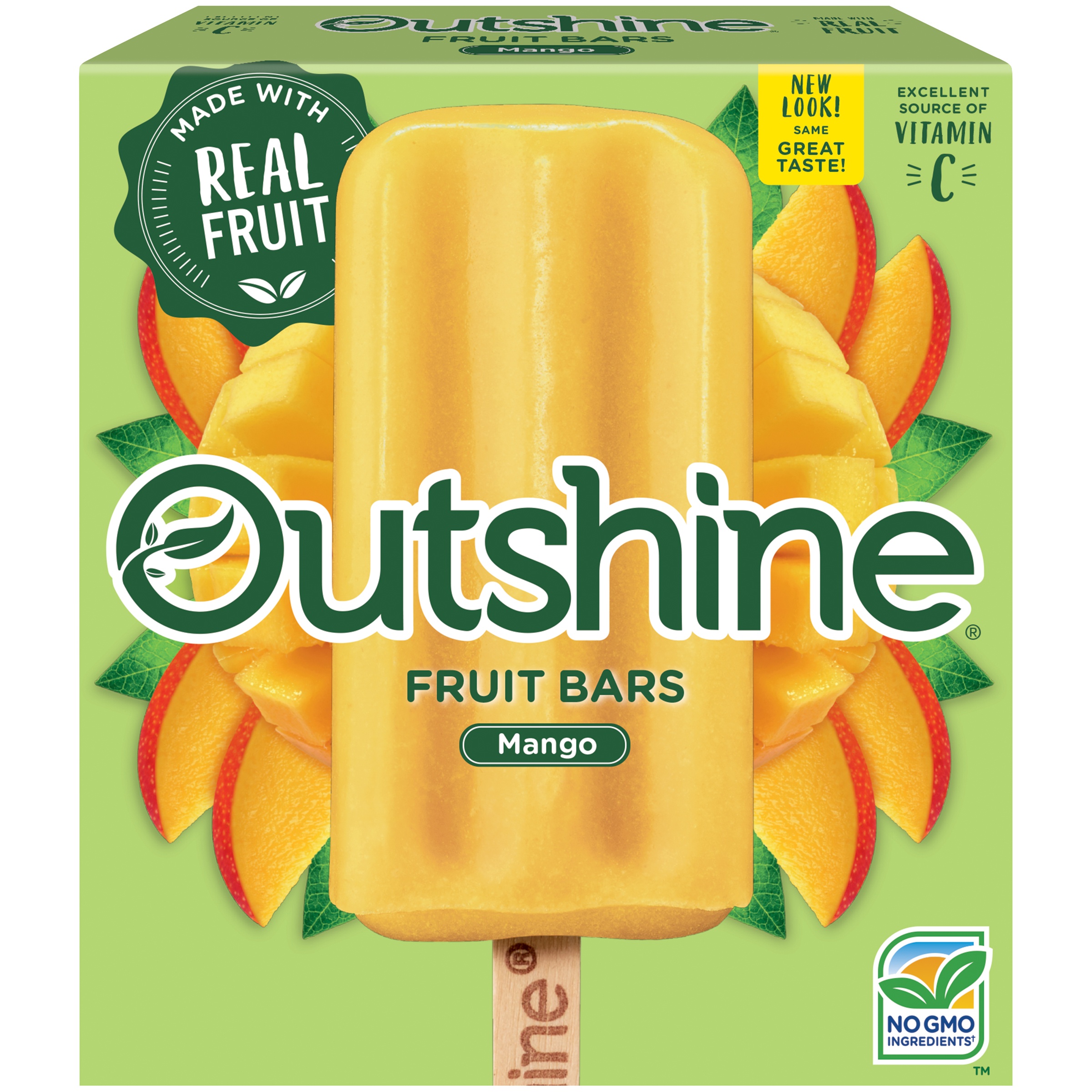 Outshine Mango Frozen Fruit Ice Bars with Tajin, 6 Count - Walmart.com