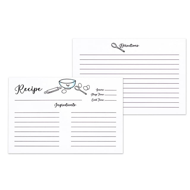 Outshine Farmhouse Kitchen Design Recipe Cards, 3x5 Inches, Double ...