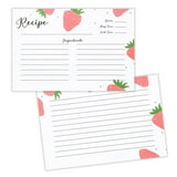 Outshine Premium Recipe Cards 3x5 Inches, Strawberry Design (Set of 50 ...