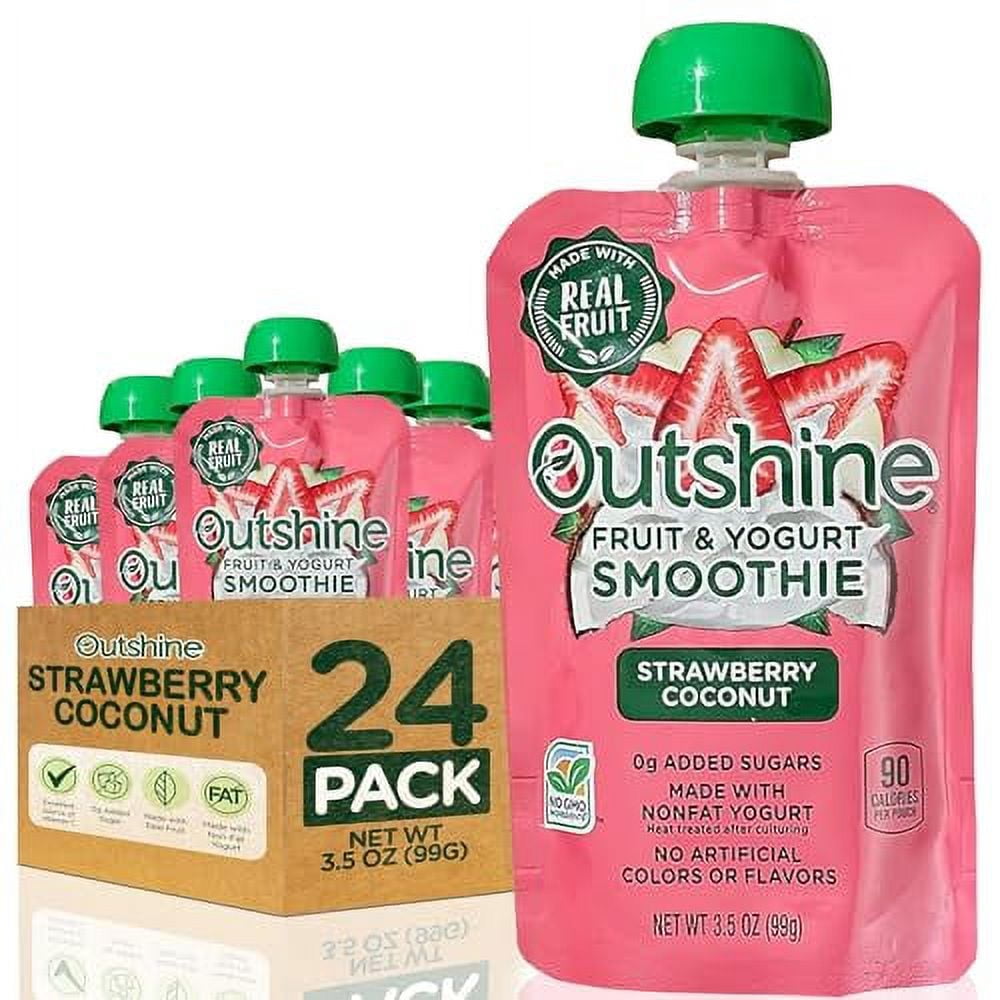 Outshine Strawberry Coconut Yogurt Smoothie Pouches - Fruit Pouches ...