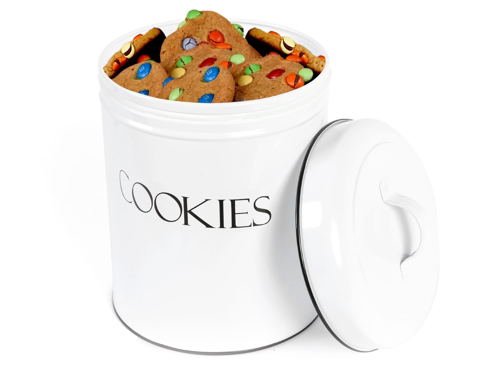 Outshine Large Metal Storage Cookie Jar | Unique Vintage Canister ...