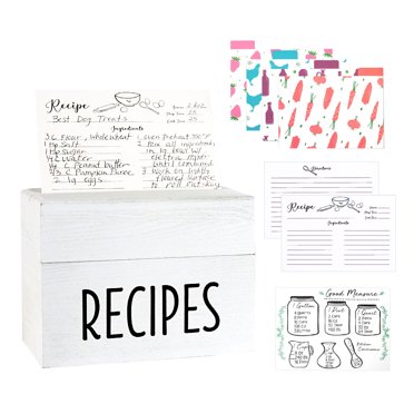 Rustic Studded Index Recipe Card Box with Antiqued Latch - Walmart.com