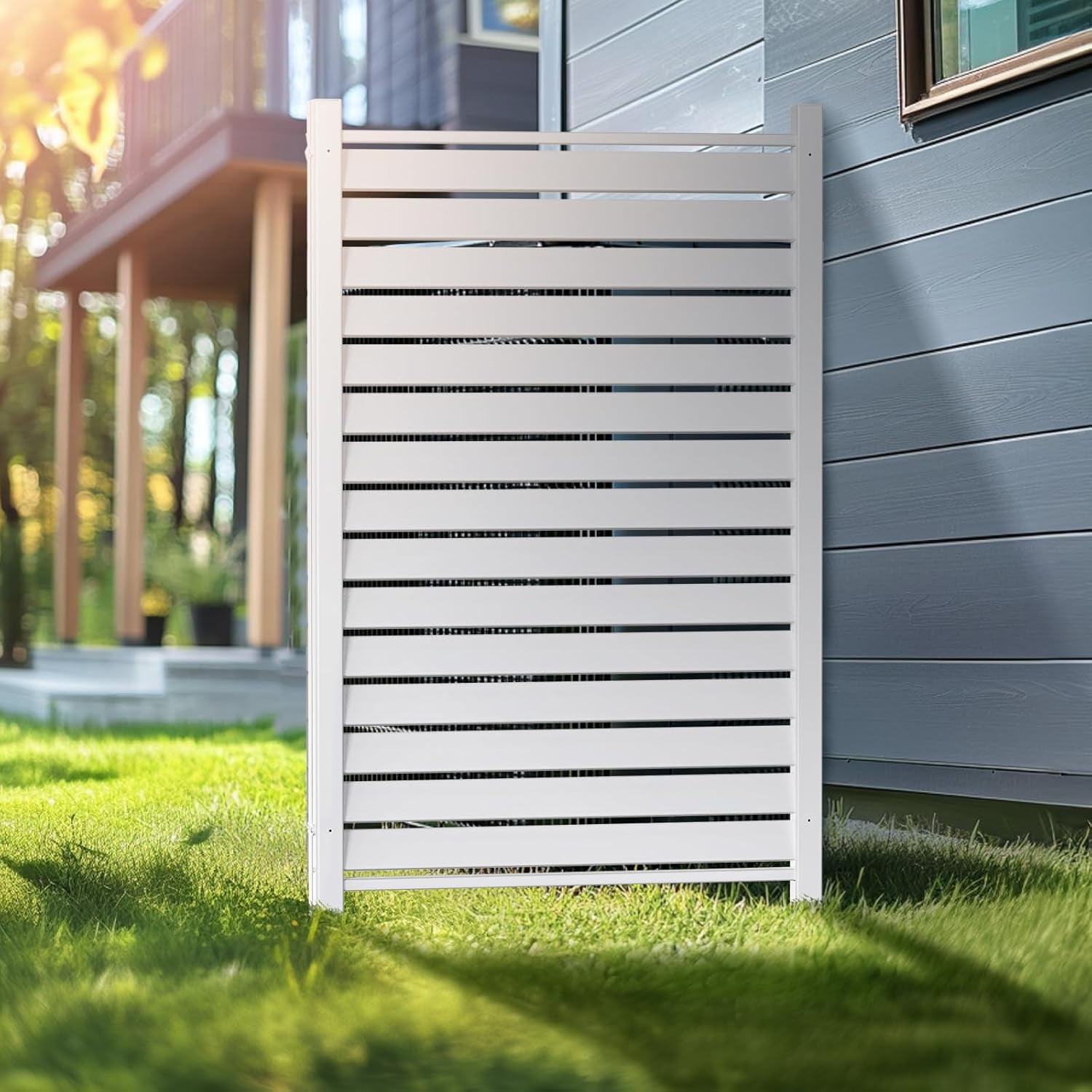 Outside Fence Privacy Screen Panel, 38" W x 60" H Outdoor Vinyl Privacy ...