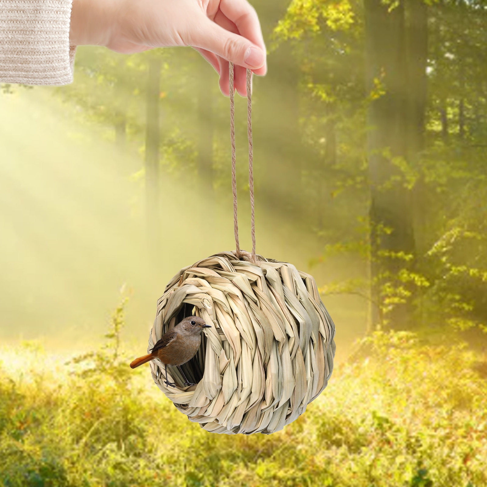Outside Hanging Hummingbird Durable Sturdy Ball Shape Natural Grass ...