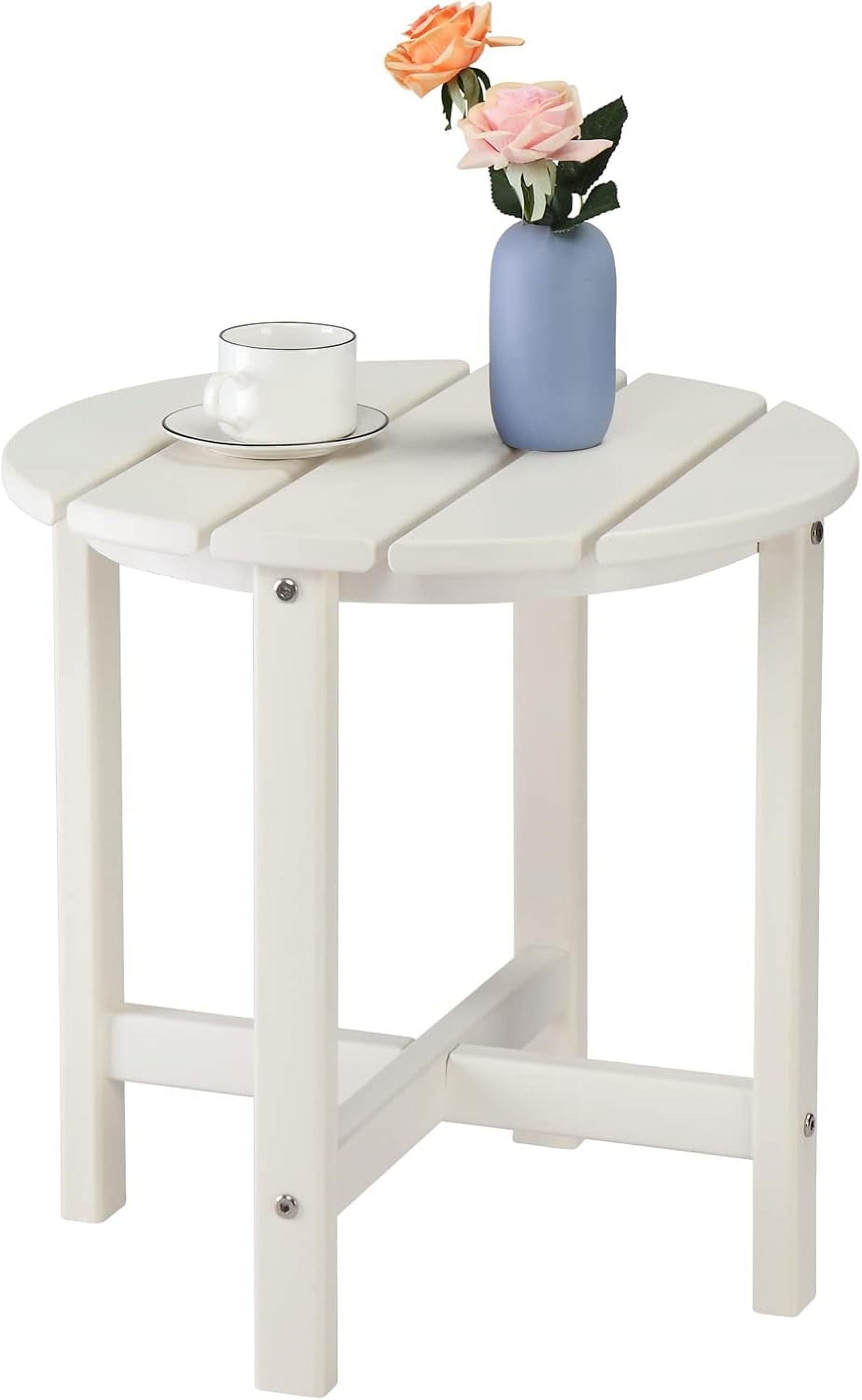 Outside Plastic Adirondack Side Table, Round Outdoor Side Table ...