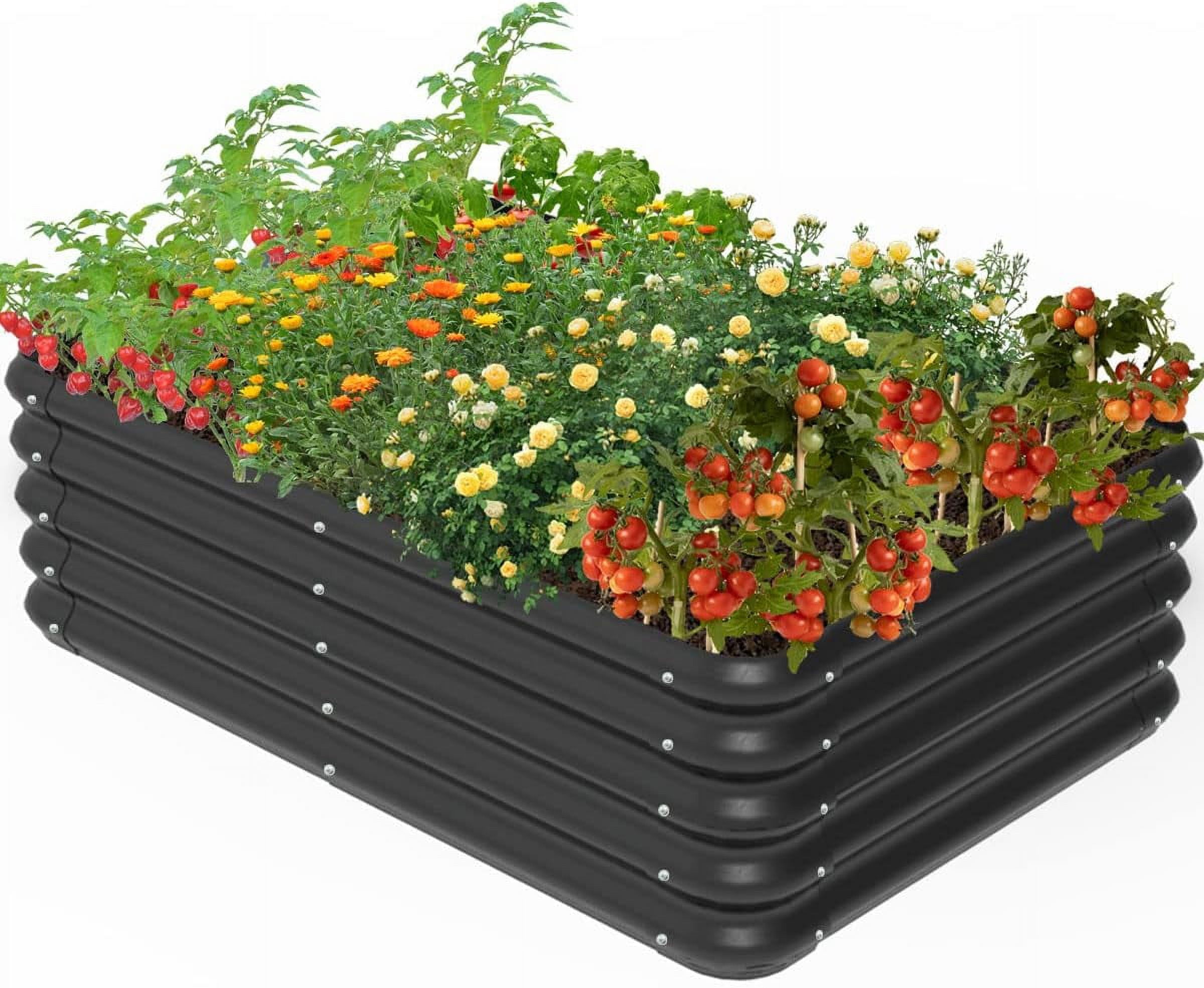 Outside Raised Garden Bed Kit for Vegetables, Herbs, Flowers, and ...