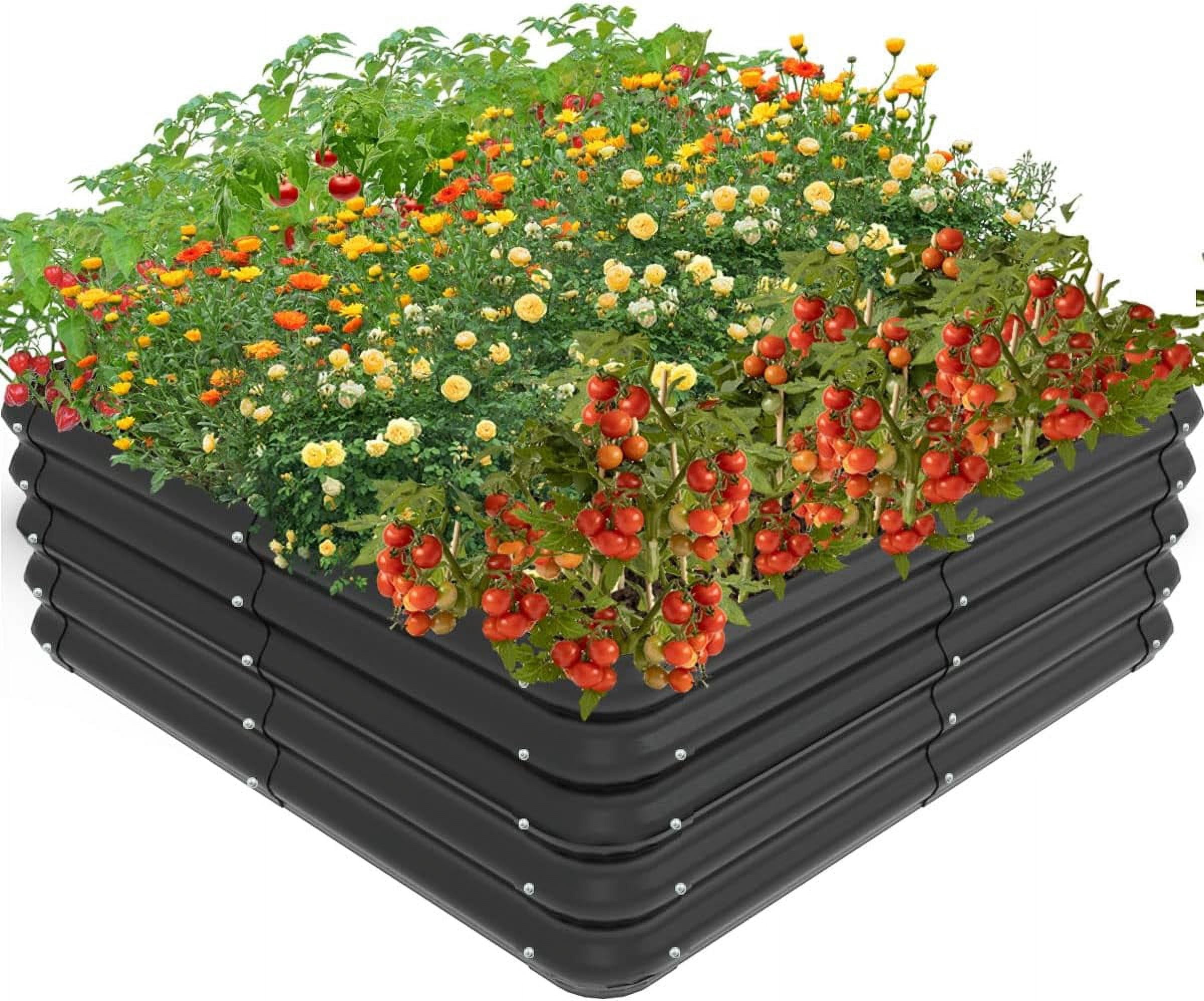 Outside Raised Garden Bed Kit for Vegetables, Herbs, Flowers, and ...