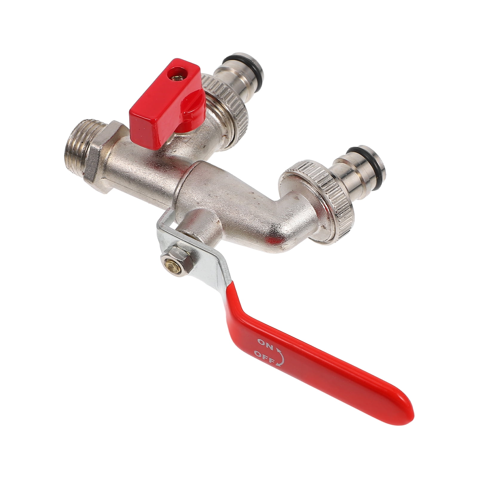 Outside Spigot Faucet Wall Mount Double Valve Faucet Water Tap Washing ...