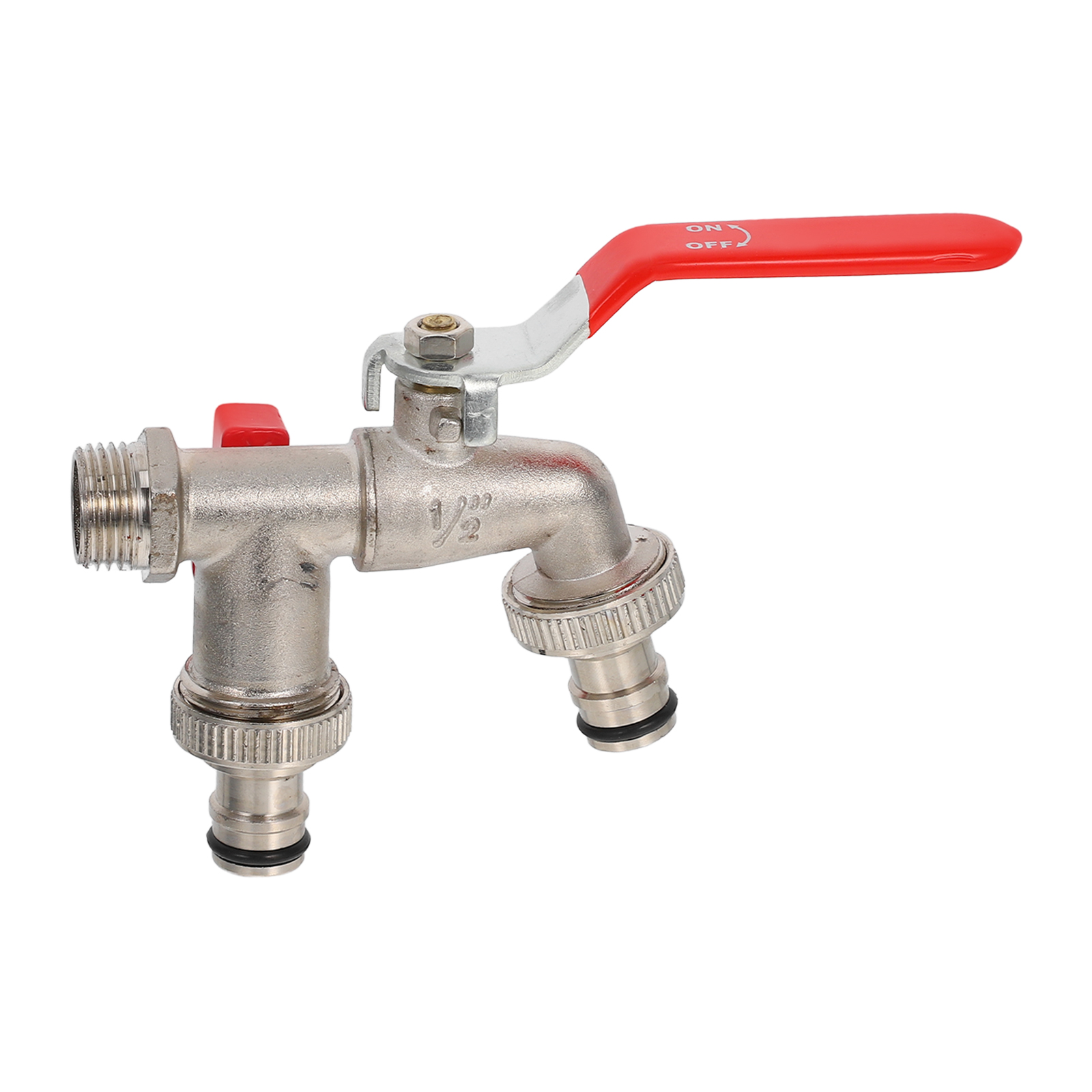 Outside Spigot Faucet Wall Mount Double Valve Faucet Water Tap Washing ...