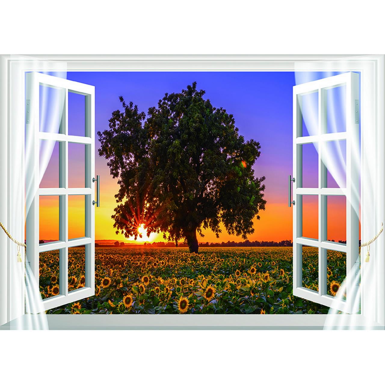 Outside The Window Natural Scenery Photography Background Indoor ...