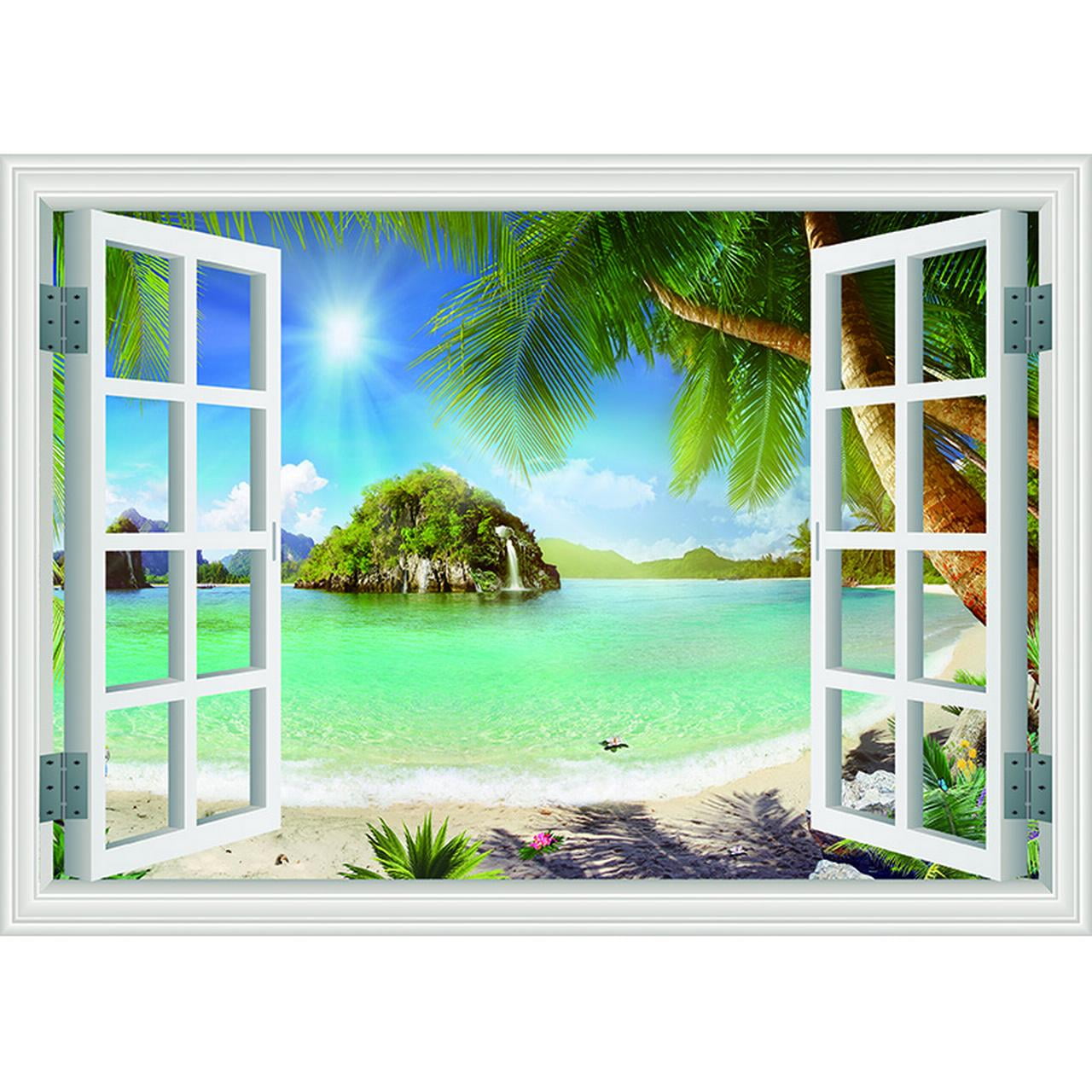 Outside The Window Natural Scenery Photography Background Indoor ...