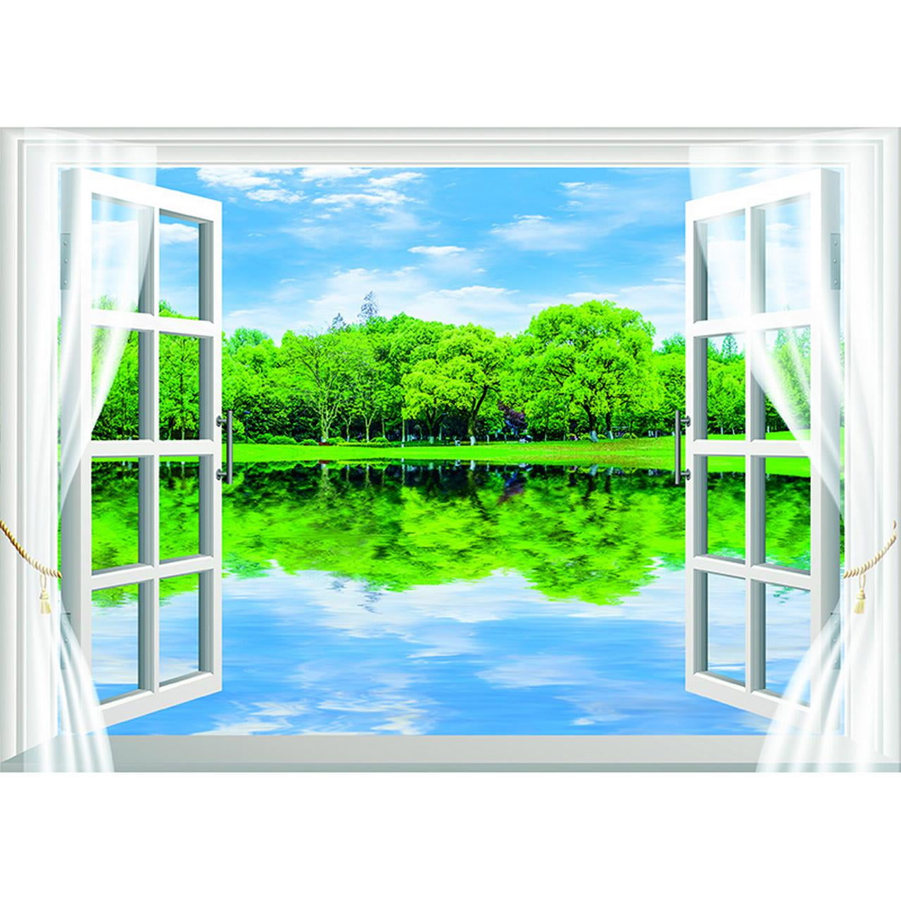 Outside The Window Natural Scenery Photography Background Indoor ...