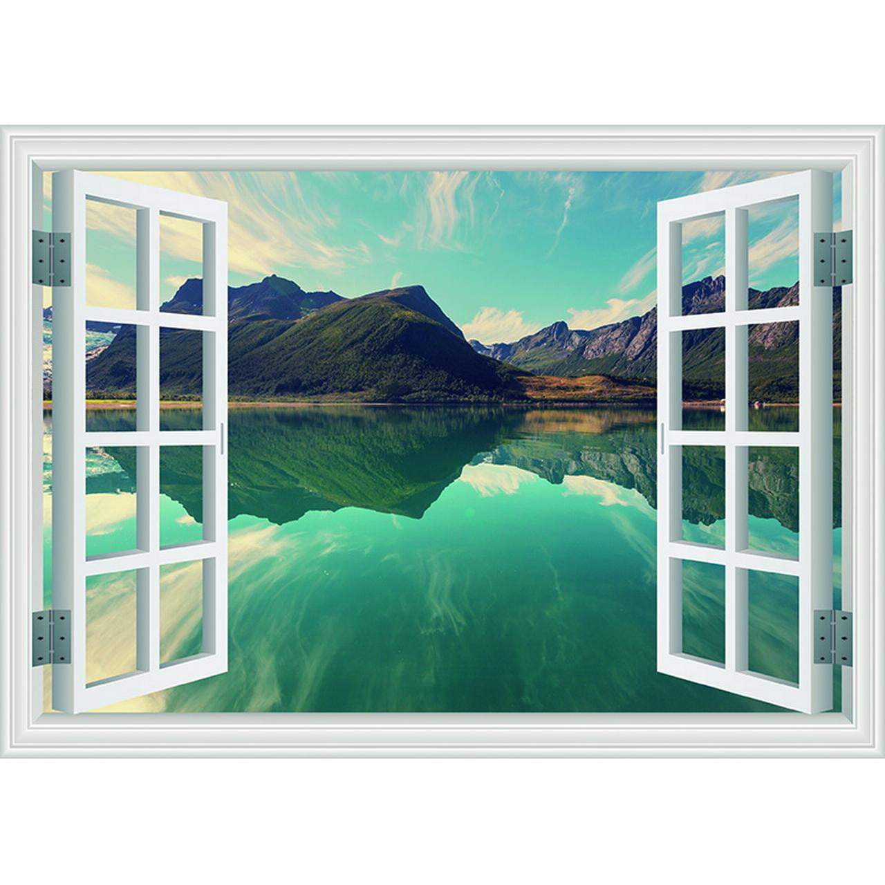 Outside The Window Natural Scenery Photography Background Indoor ...