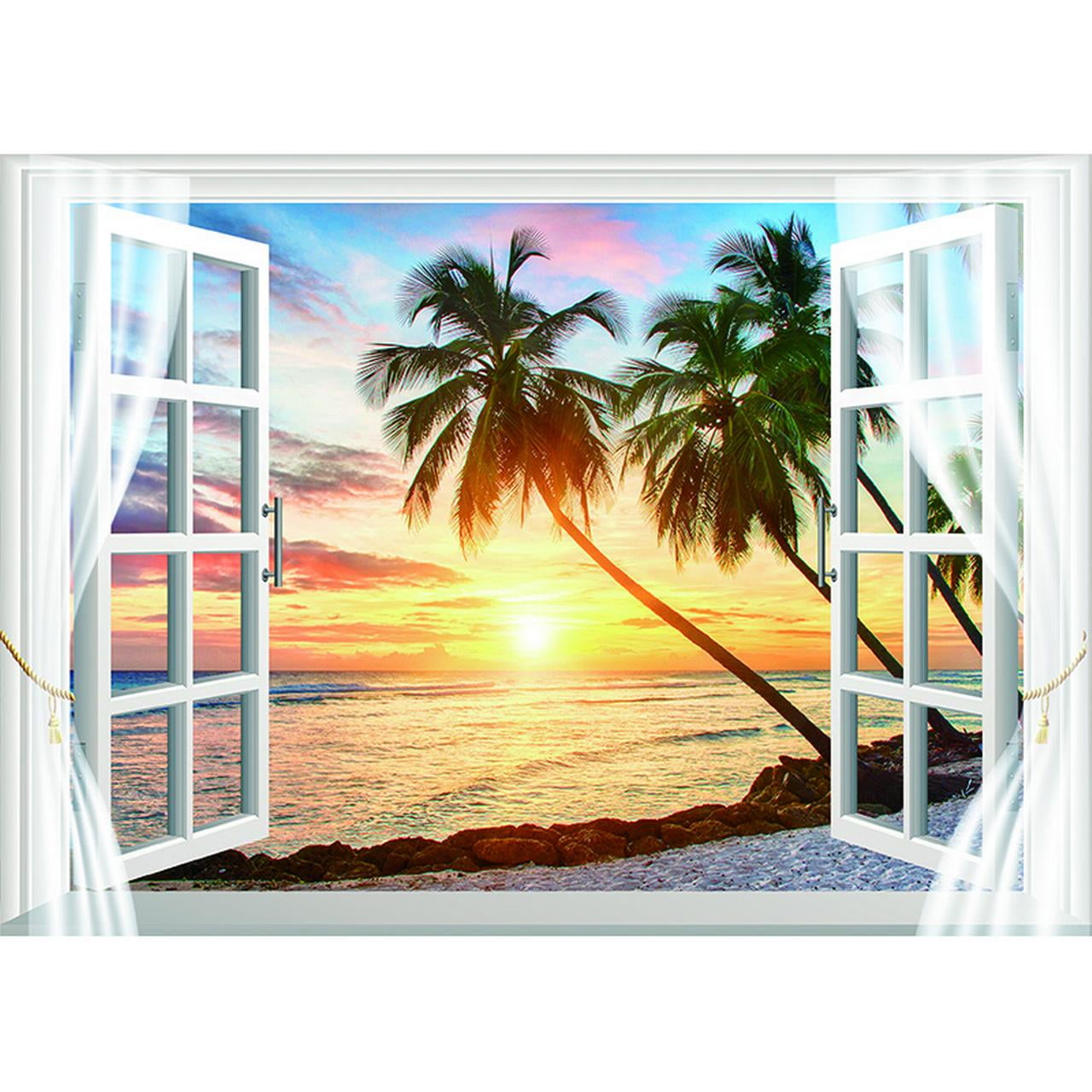 Outside The Window Natural Scenery Photography Background Indoor ...