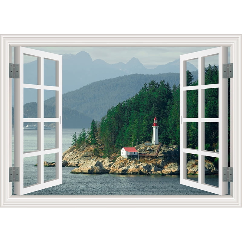 Outside The Window Natural Scenery Photography Background Indoor ...