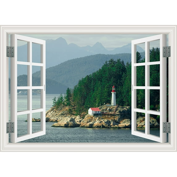 Outside The Window Natural Scenery Photography Background Indoor ...