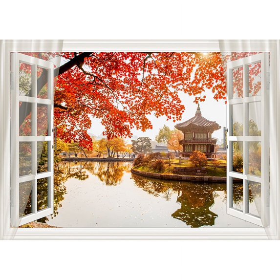 Outside The Window Natural Scenery Photography Background Indoor ...
