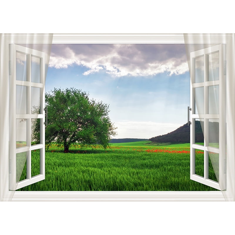 Outside The Window Natural Scenery Photography Background Indoor ...