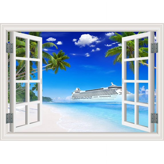 Outside The Window Natural Scenery Photography Background Indoor ...