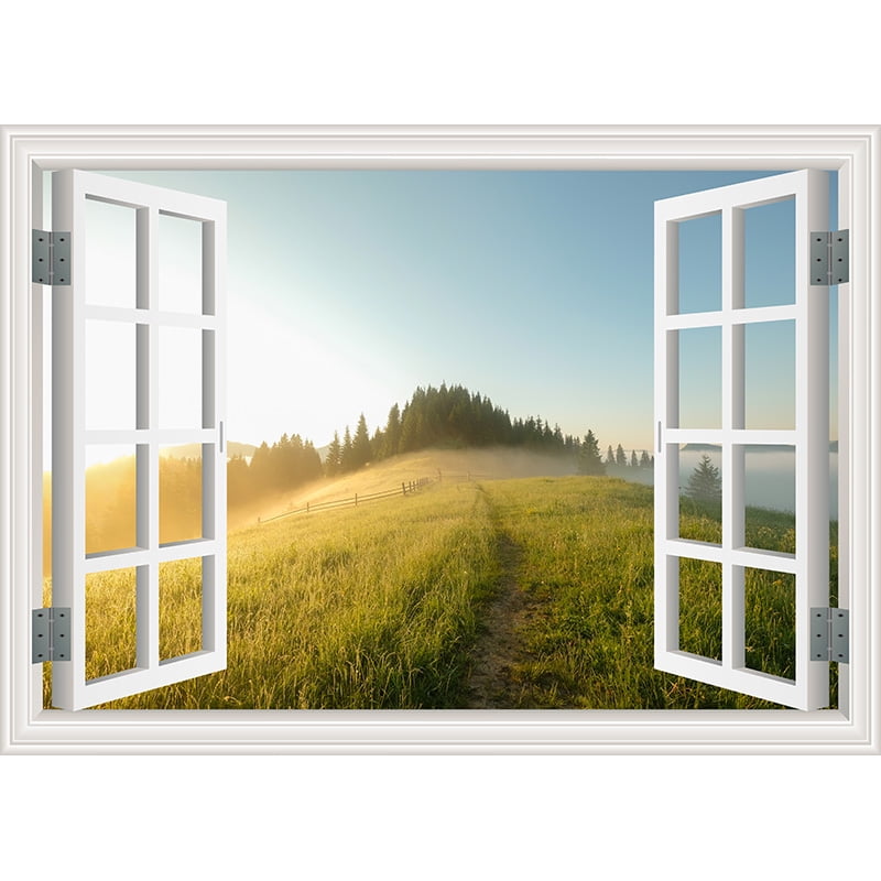 Outside The Window Natural Scenery Photography Background Indoor ...