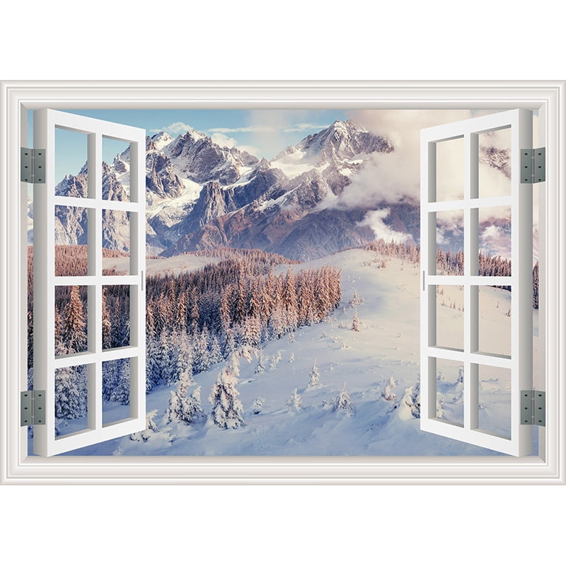 Outside The Window Natural Scenery Photography Background Indoor ...