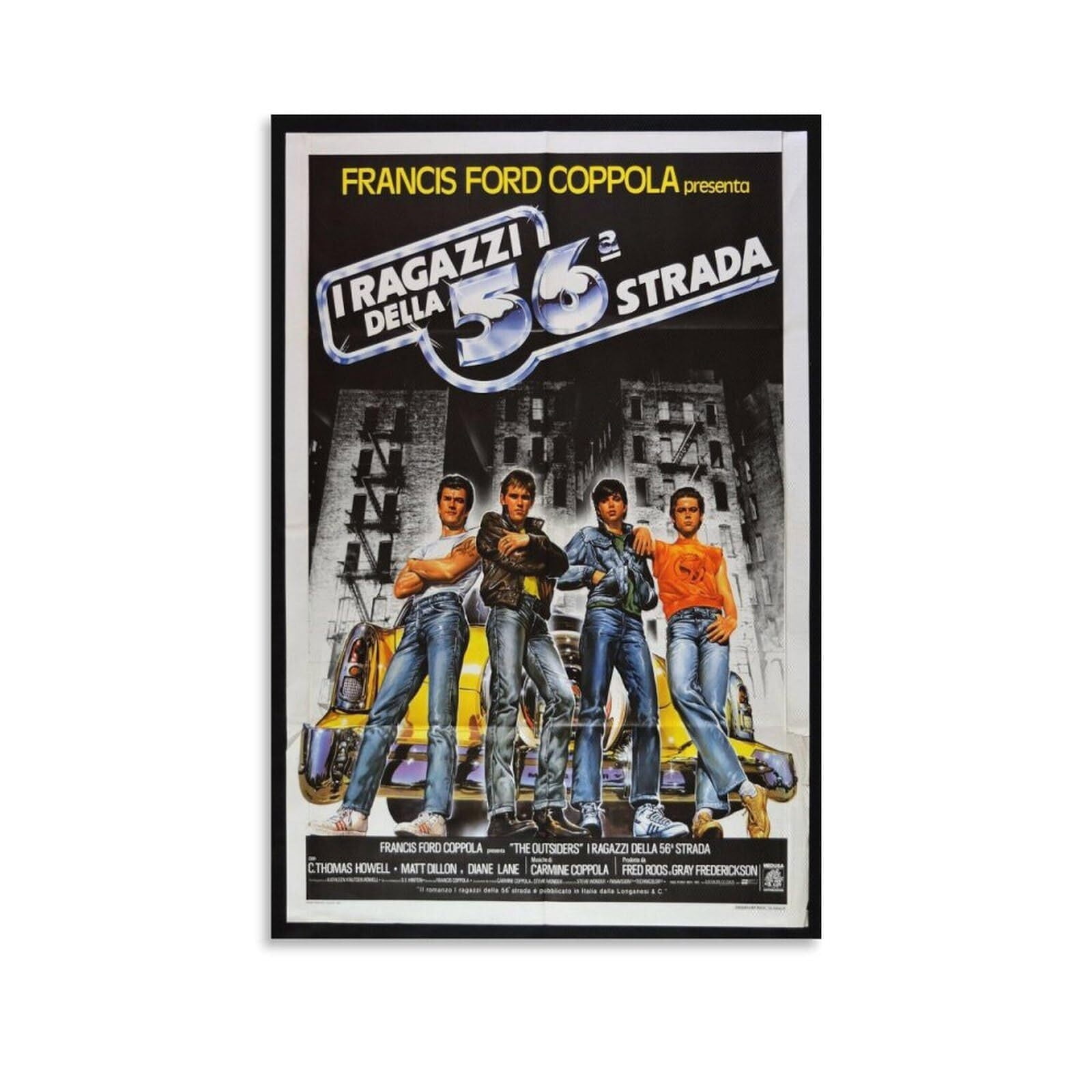 The Outsiders Classic Crime Movies Vintage Art Poster Ralph Macchio ...