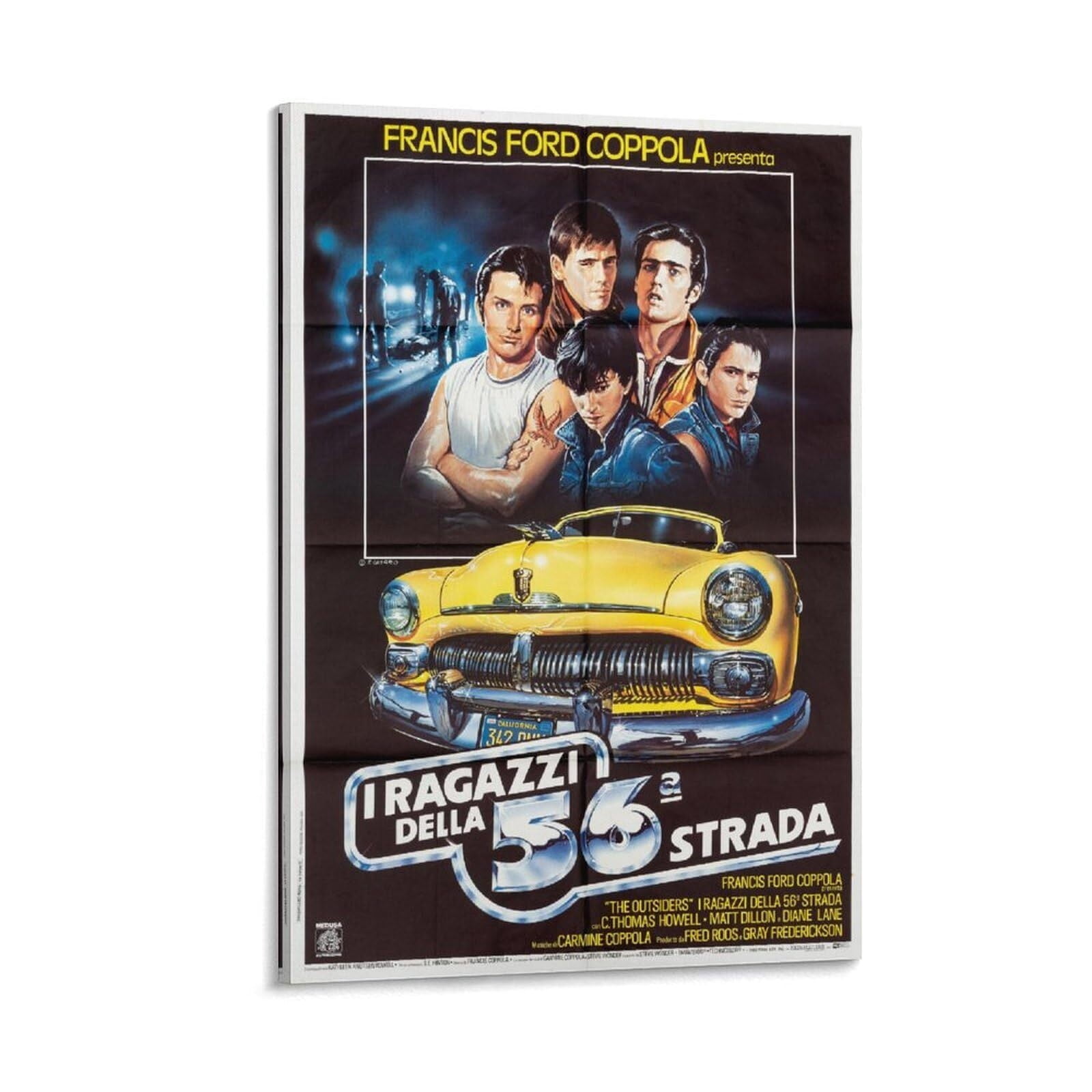 The Outsiders Classic Crime Movies Vintage Art Poster Ralph Macchio ...