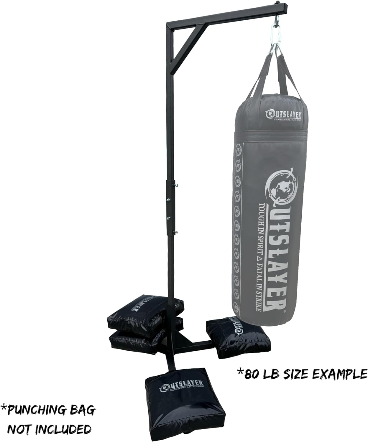 Outslayer Heavy Duty Punching Bag Stand - 7.8ft Heavy Bags up to 350lbs ...