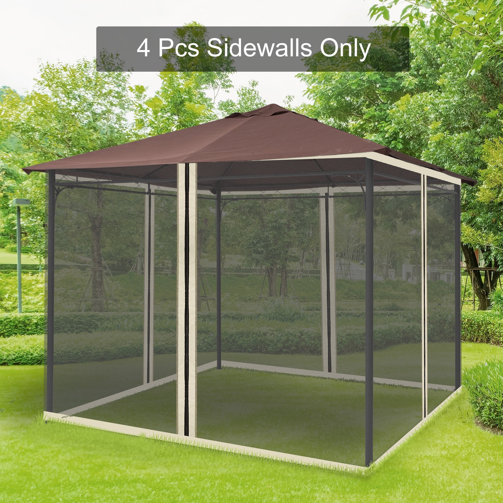 Outsunny Outdoor Screen 10' x 10' Replacement Netting for Patio Gazebo ...