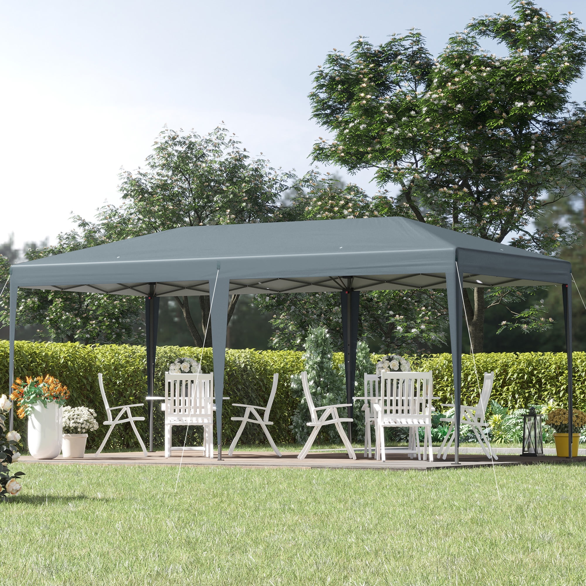 Outsunny 10' x 20' Pop Up Canopy Tent, Heavy Duty Tents for Parties ...