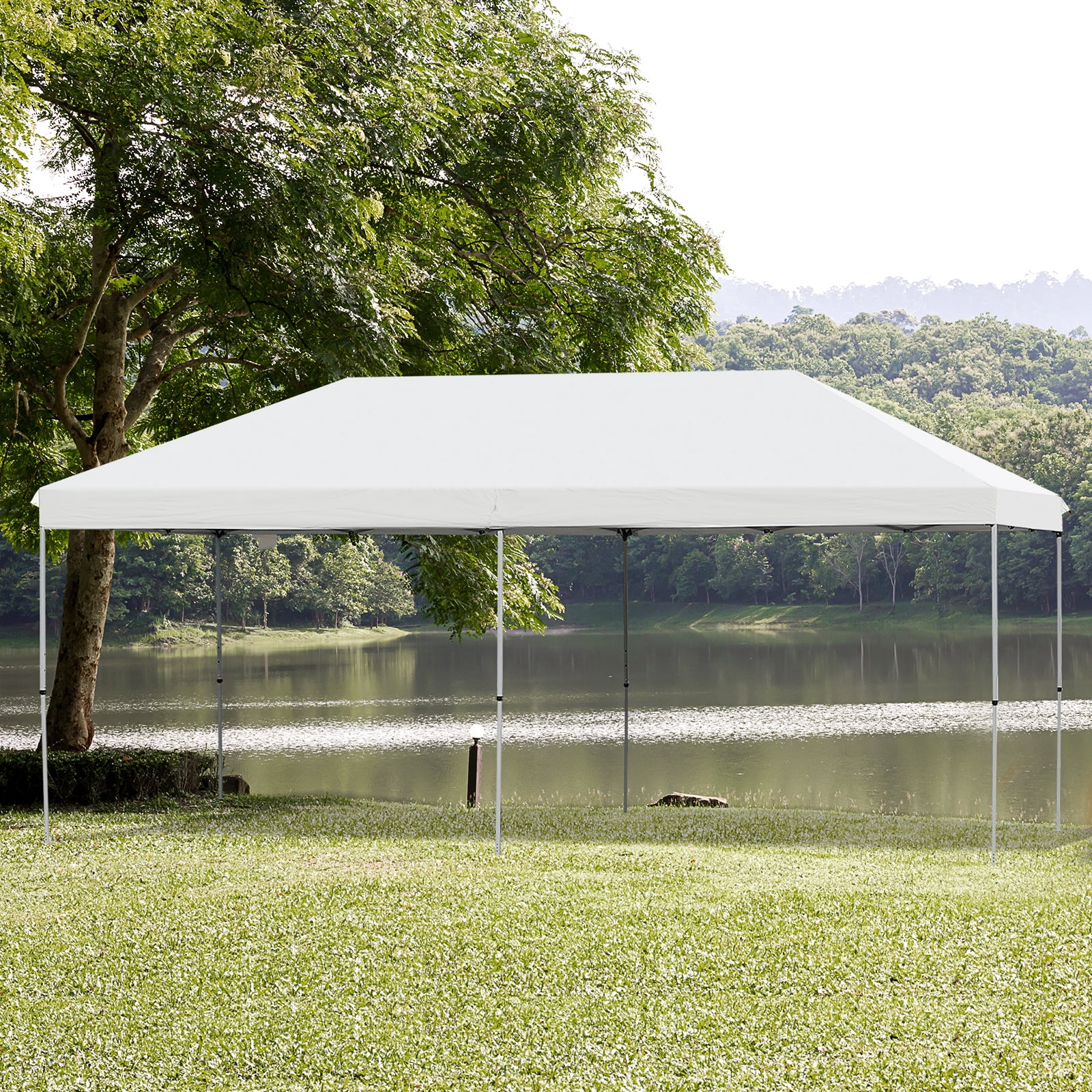 Outsunny 10'x20' Pop Up Canopy Tent, Steel Frame, Adjustable Height ...