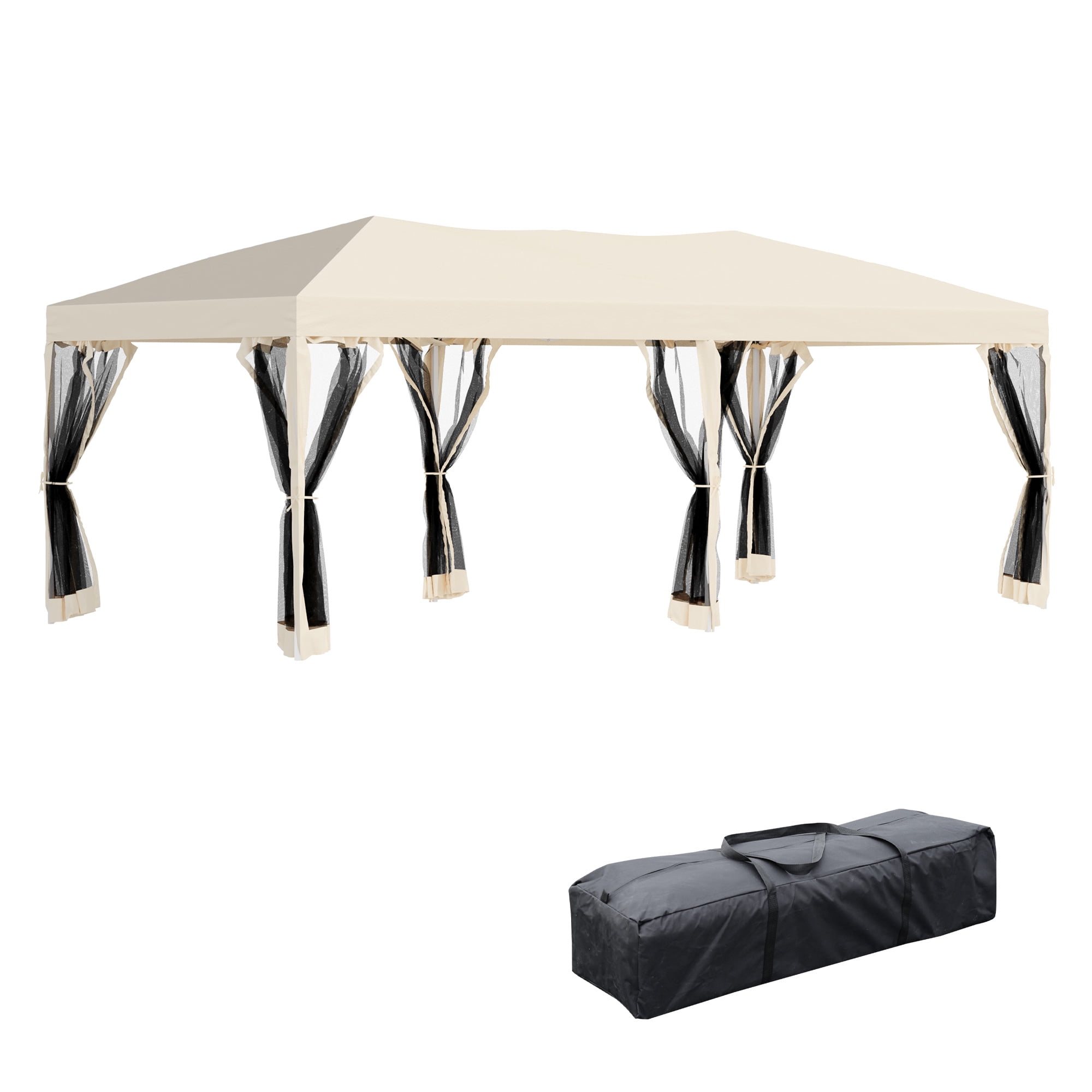 Outsunny 10' x 20' Big Outdoor Pop Up Canopy Tent, Heavy Duty Event ...