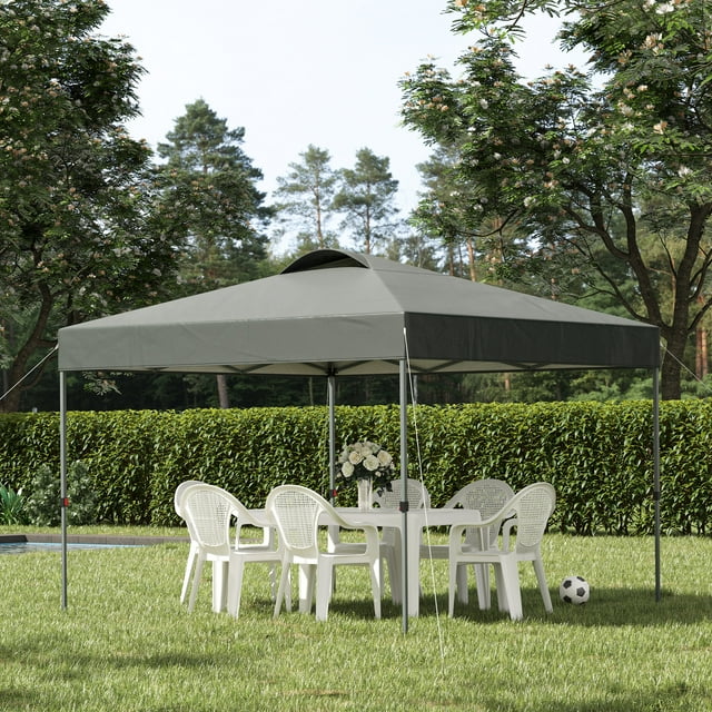 Outsunny 10'x10' Pop Up EZ Shade Canopy Tent, Sun Shelter with ...