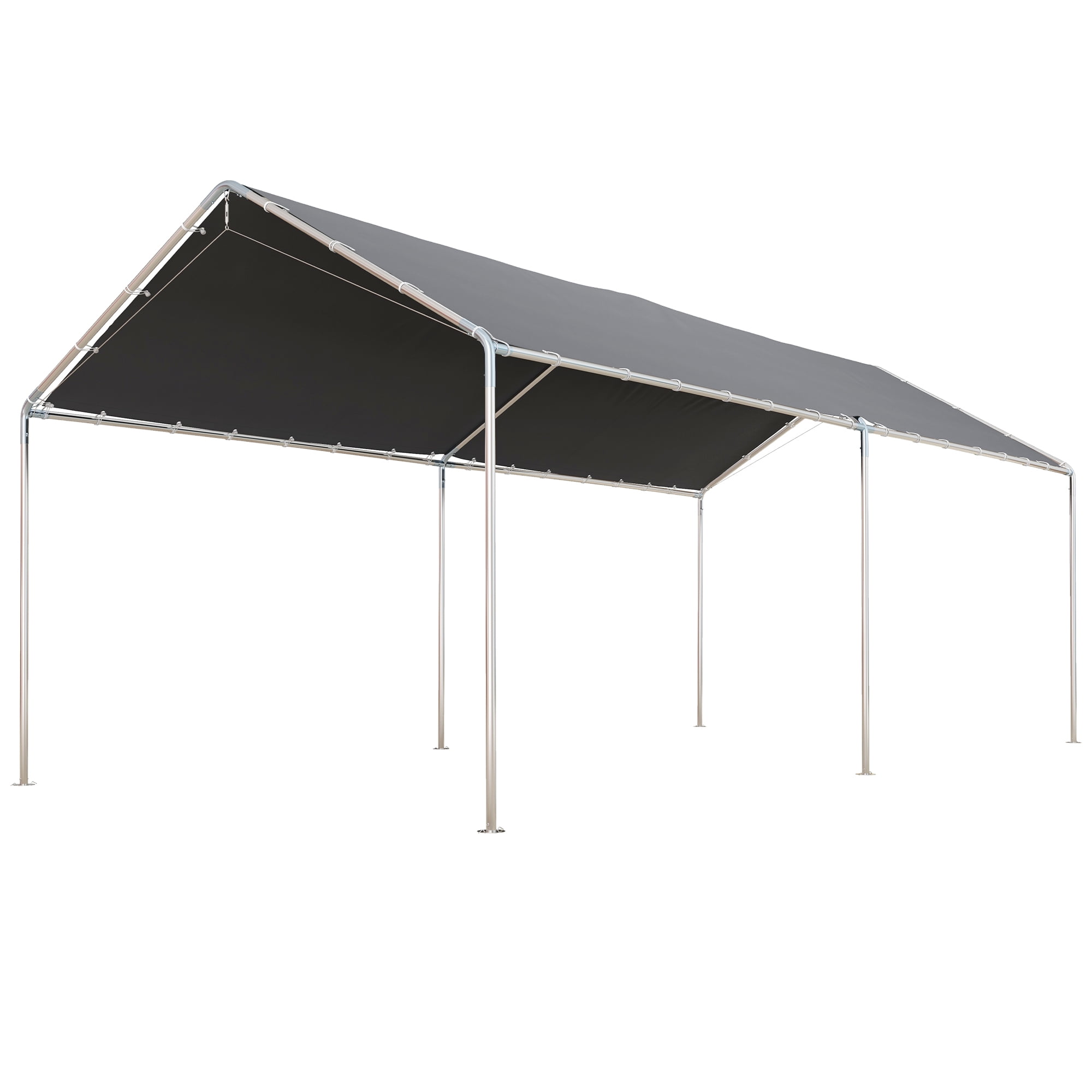 Outsunny 10'x20' Carport Heavy Duty Galvanized Car Canopy with Included ...
