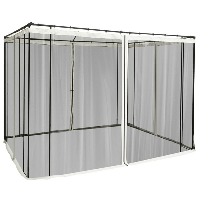 Outsunny 10x10 Gazebo Replacement Mesh Sidewall Cream Canopy Screen ...