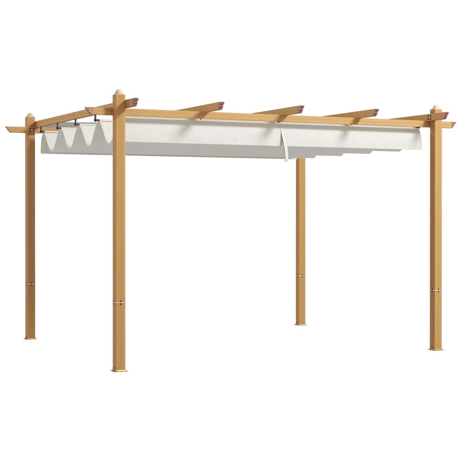 Outsunny 10x12 Aluminum Pergola Canopy Patio Sun Shade for Grill Garden ...