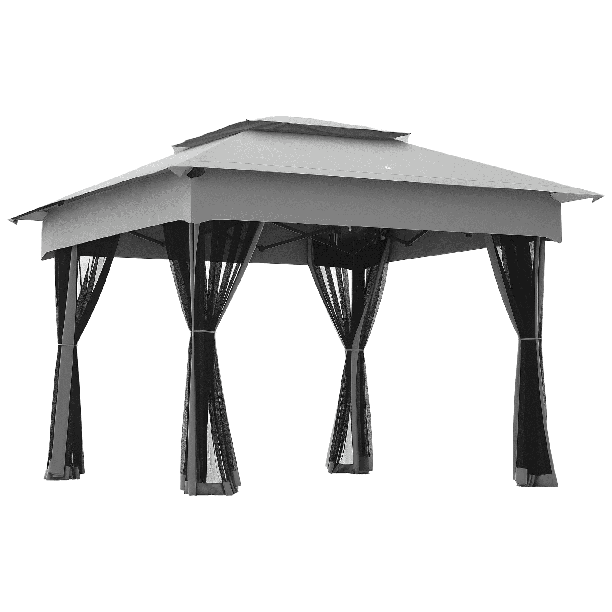 Outsunny 11' x 11' Pop Up Canopy, Outdoor Patio Gazebo Shelter with ...