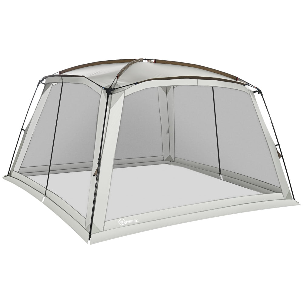 Outsunny 12' x 12' Screen House Room, UV50+ Screen Tent with 2 Doors and Carry Bag, Easy Setup ...