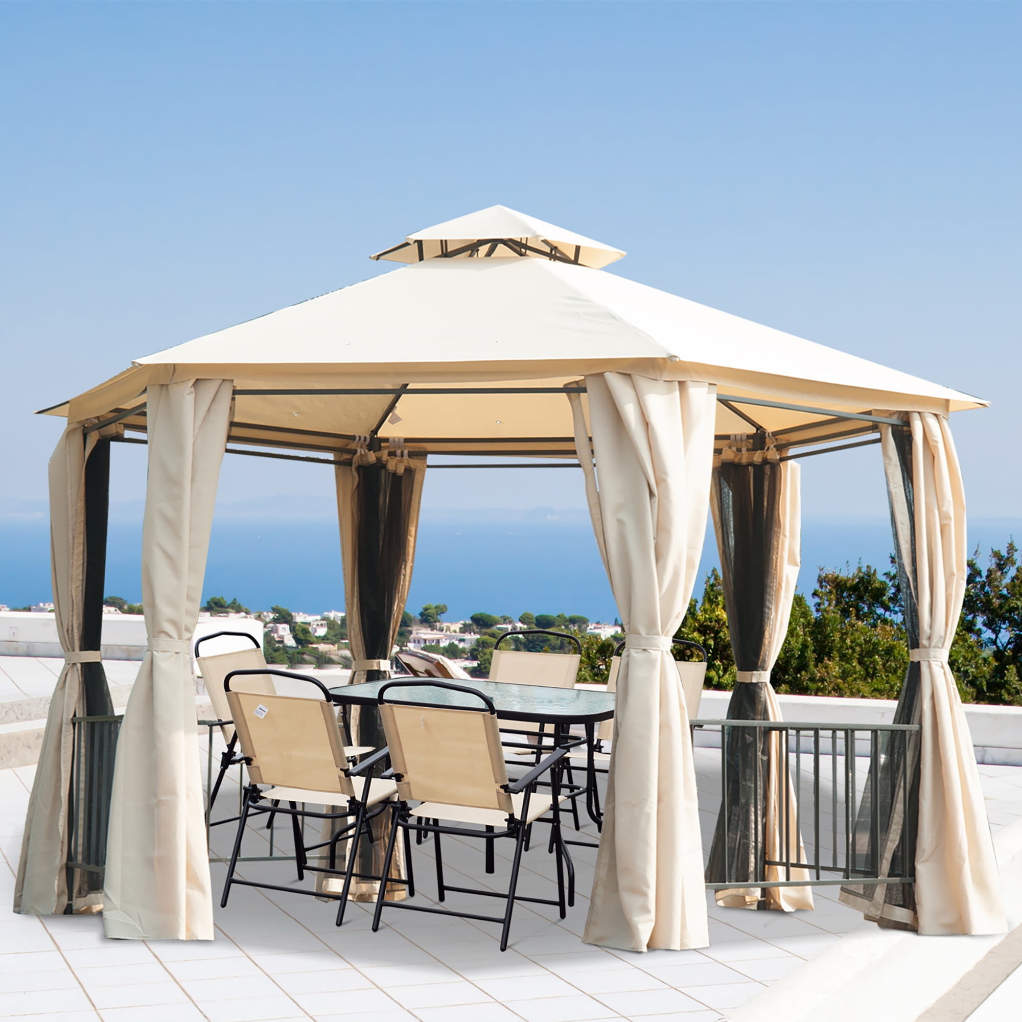 Customer reviews for Outsunny 13' x 13' Patio Gazebo, Double Roof ...