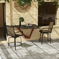 Outsunny 360° Swivel Outdoor Bar Stools Set of 2, Bar Height Chairs w ...